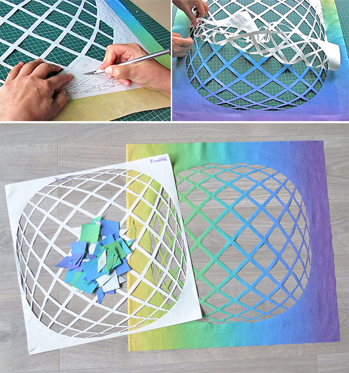 Ideas for using gradation/ombre fabric for quilting - Geta's Quilting ...